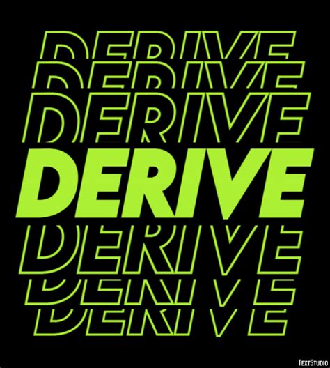 Derive Text Effect And Logo Design Word