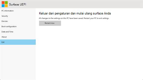 Cara Menggunakan Surface Uefi Dukungan Microsoft