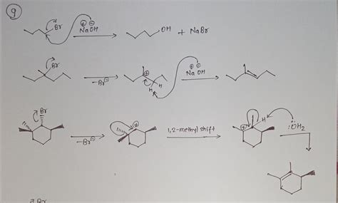 [Solved] 9) Draw the mechanism for the following reactions. NaOH Br OH... | Course Hero