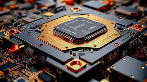Multilayer Motherboard Hosts Microchips And Controllers Powering Next