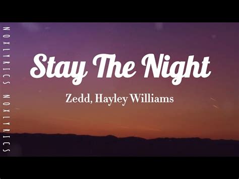 Stay The Night Lyrics Hayley Williams