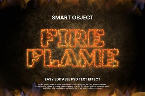 Premium Psd Fire Flame Text Effect
