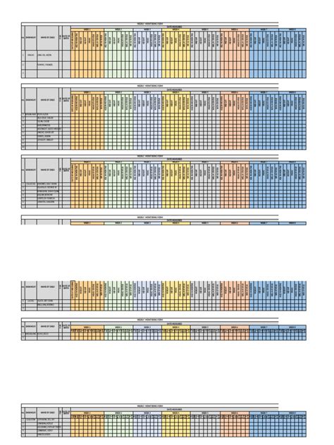 weekly monitoring pdf