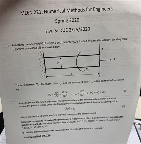 Meen 221 Numerical Methods For Engineers Spring 2020