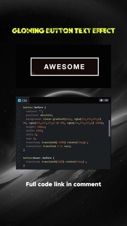 Glowing Button Text Effect Css Html Codetomato Youtube