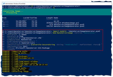 how to install windows nano server on esxi