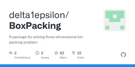 Github Delta1epsilonboxpacking R Package For Solving Three