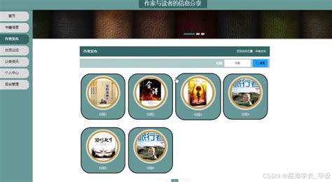 基于nodejsvue作家与读者的信息分享 开题源码程序论文 计算机毕业设计 Csdn博客