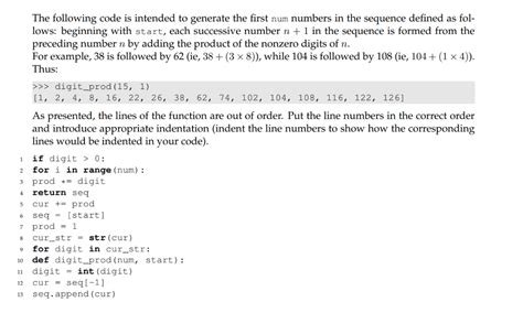 Solved The Following Code Is Intended To Generate The First Chegg