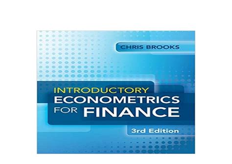 Introductory Econometrics For Finance 3rd Edition