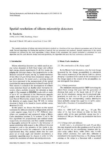 pdf spatial resolution of silicon microstrip detectors › kodys