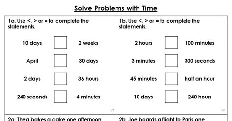 Solve Problems With Time Varied Fluency Classroom Secrets