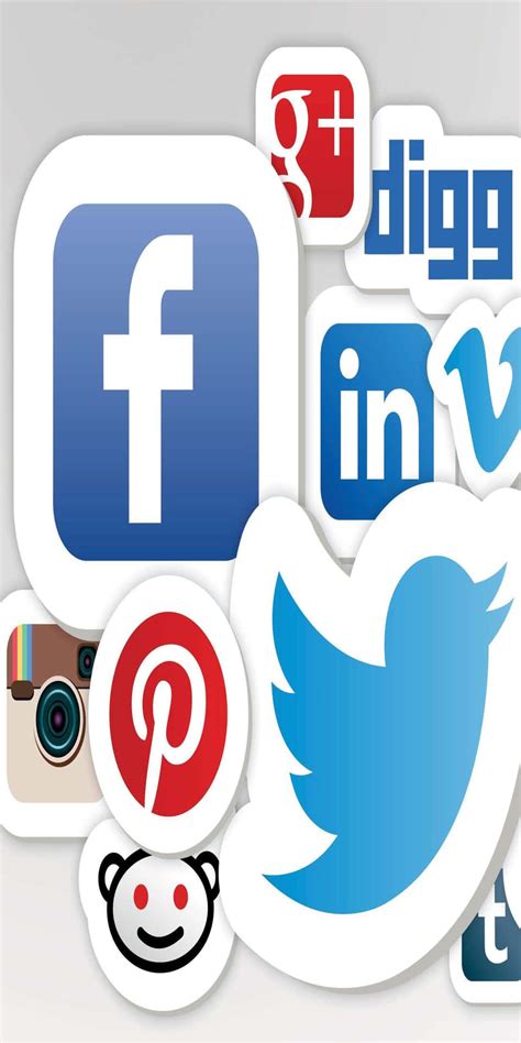 Download Pixel 3 White Bordered Social Logos Background