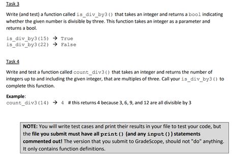 Solved Write And Test A Function Called Isdivby3 That