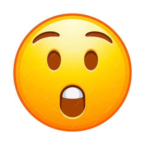 Emoticon De Alta Calidad Emoji Asombrado Emoticon Sorprendido Con Cara