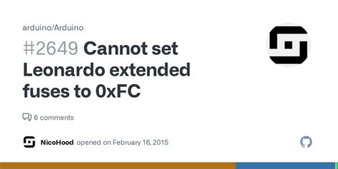 Cannot Set Leonardo Extended Fuses To XFC Issue Arduino Arduino GitHub