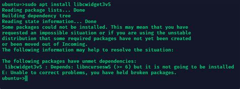 Apt Unable To Correct Problems You Have Held Broken Packages Ask