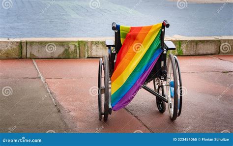 Disabled Wheelchair On Gaypride Pride Or Disability Pride Month Disabled Wheelchair On Gaypride Pride Or Disability Pride Month