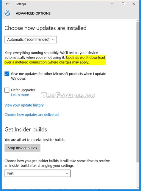 Updates On A Metered Connection Solved Windows 10 Forums