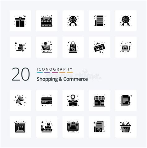 20 Shopping And Commerce Solid Glyph Icon Pack Like Wish List Favorite