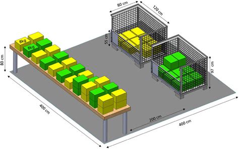 Design Of P1 Table Assembly Line And Two Grid Boxes With Markings Download Scientific