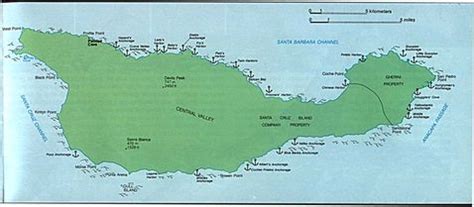 Santa Cruz Island California Map