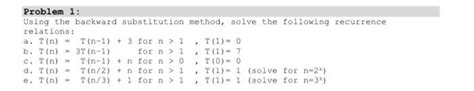 Solved Using The Backward Substitution Method Solve The