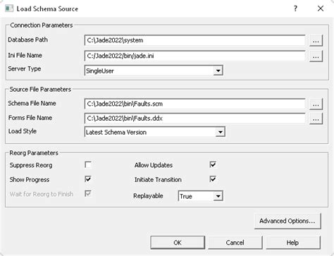 loading schemas using the schema load utility