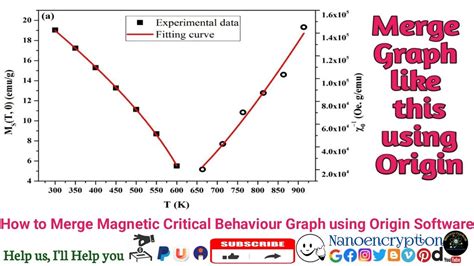 How To Merge Magnetic Critical Behaviour Graph Using Origin Software