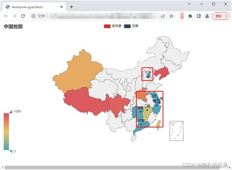 2022见证中国崛起从python绘制中国地图开始：使用pyecharts最新版本绘制中国地图实例详解，个性化地图定制及常用参数解析