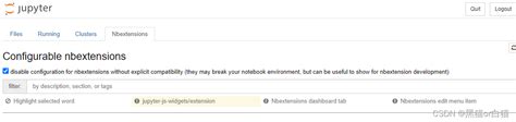 安装nbextensions、推荐功能及解决安装完不显示内容、功能为灰色 csdn博客