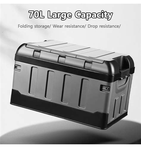 야외 캠핑 접이식 보관 상자 이중 레이어 두꺼운 자동차 트렁크 분류 상자 정리함 40l 70l 티몬