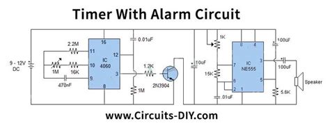 Timer With Alarm Circuit Electronic Circuit Projects Timer Alarm