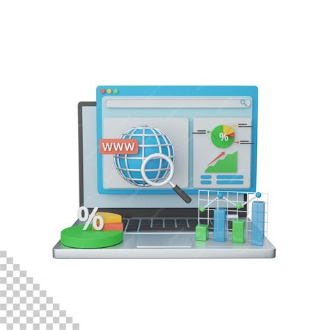 Premium Psd 3d Rendering Web Analysis Isolated Useful For Business Economy Technology Company