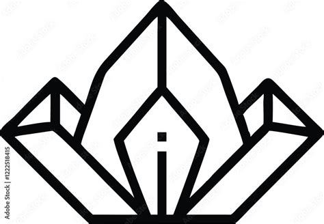 Geometric Black And White Logo Diamond Shapes Symmetrical Design Angular Forms Minimalist