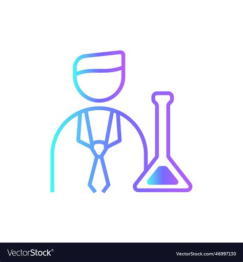 Data Scientist Analysis Icon With Blue Royalty Free Vector