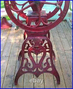 Antique Coffee Grinder Mill Large Elgin National Floor Model Cast Iron