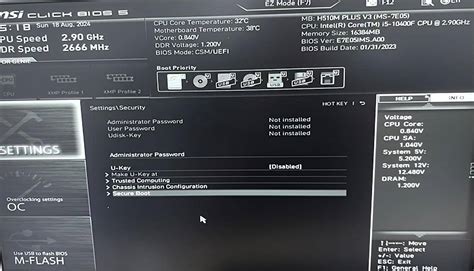 开机提示security Policy Violation的解决方法secureboot主板
