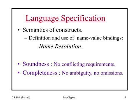 Ppt Language Specification Powerpoint Presentation Free Download