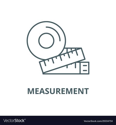 Measurement Figure Line Icon Linear Royalty Free Vector
