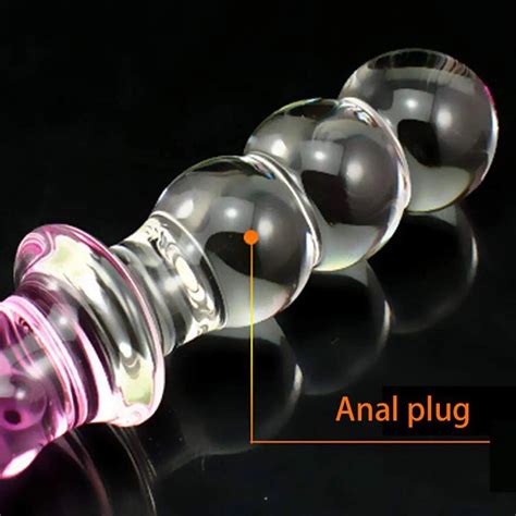 Crystal Glass Anal Beads Plug G Spot Stimulator Erotic Sex Toy For