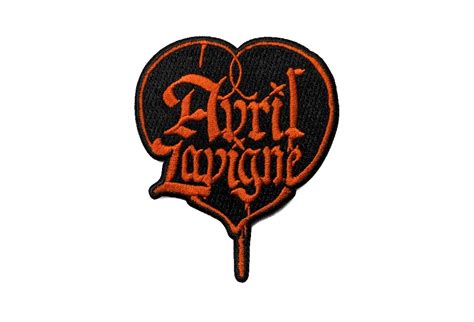 Avril Lavigne Heart Logo Cut Out Iron On Embroidered Patch