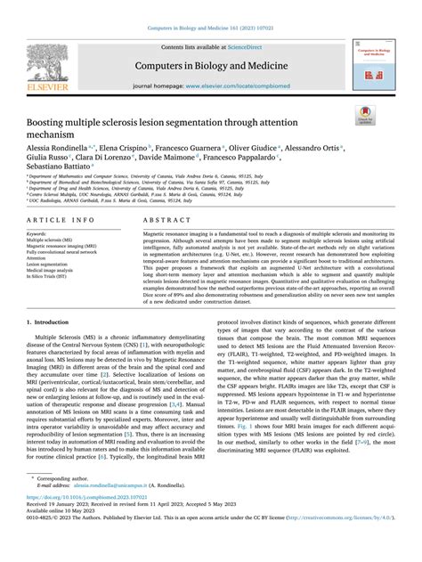 pdf boosting multiple sclerosis lesion segmentation through attention
