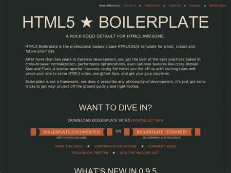 Html5 Boilerplate A Rock Solid Default For Html5 Konigi