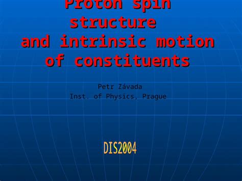 ppt proton spin structure and intrinsic motion of constituents