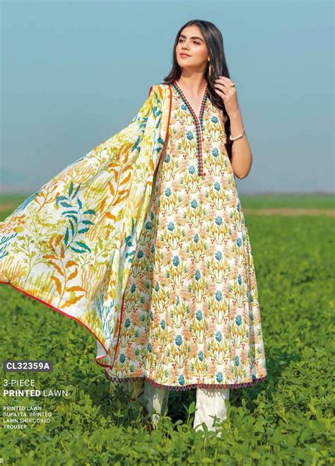 Essential Lawn By Gul Ahmed Printed Lawn Suits Unstitched 3 Piece Ga23e