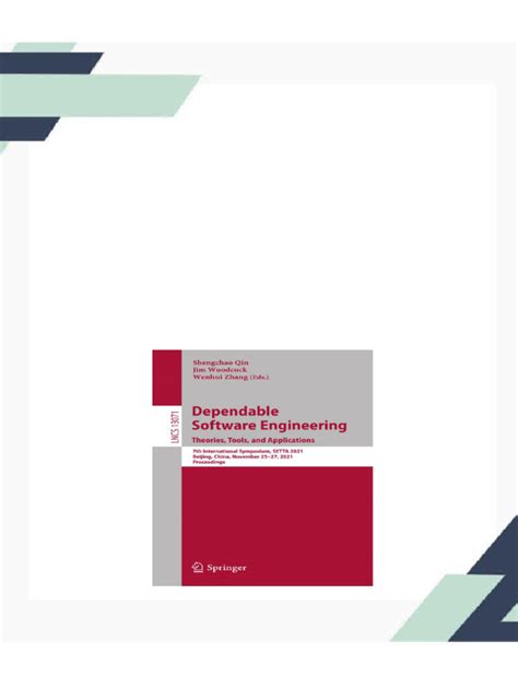dependable software engineering theories tools and applications 7th