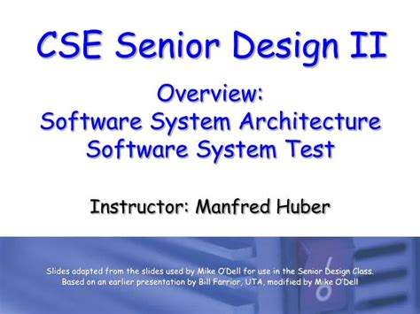 PPT Overview Software System Architecture Software System Test PowerPoint Presentation ID