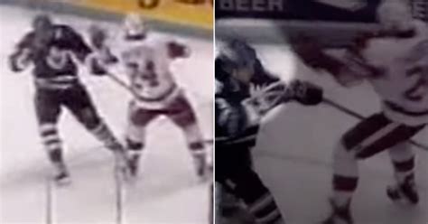 Bob Probert Once Took A Chunk Of His Opponents Helmet