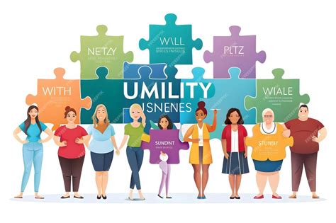 flat plus size model puzzle border frame with unity text concept as a border frame design